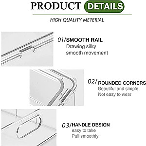 bealy Can Organizer for Refrigerator,Refrigerator Organizer Bins,Extra Large Stackable Fridge Organizer,Pantry, Makeup,Bathroom Organizer
