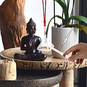 Vaguelly Singing Mallet Crystal Singing Pyramid Striker Crystal Singing Striker Meditation Pyramid Stick Percussion Instrument Mallet for Prayer Yoga Meditation