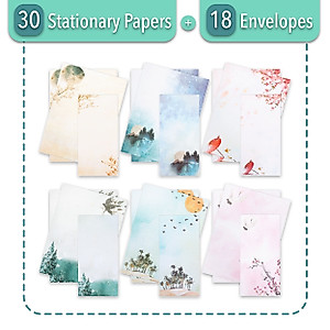 Mr. Pen- Stationery Writing Paper with Envelopes, 30 Letter Writing Paper+18 Envelopes, Stationary Set for Writing Letters, Stationary Paper, Writing Paper Stationary, Cute Stationary Set, Letter Set