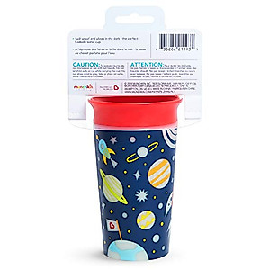 Munchkin® Miracle® 360 Degree Glow in The Dark Sippy Cup, 9 Ounce, Astronaut, Red