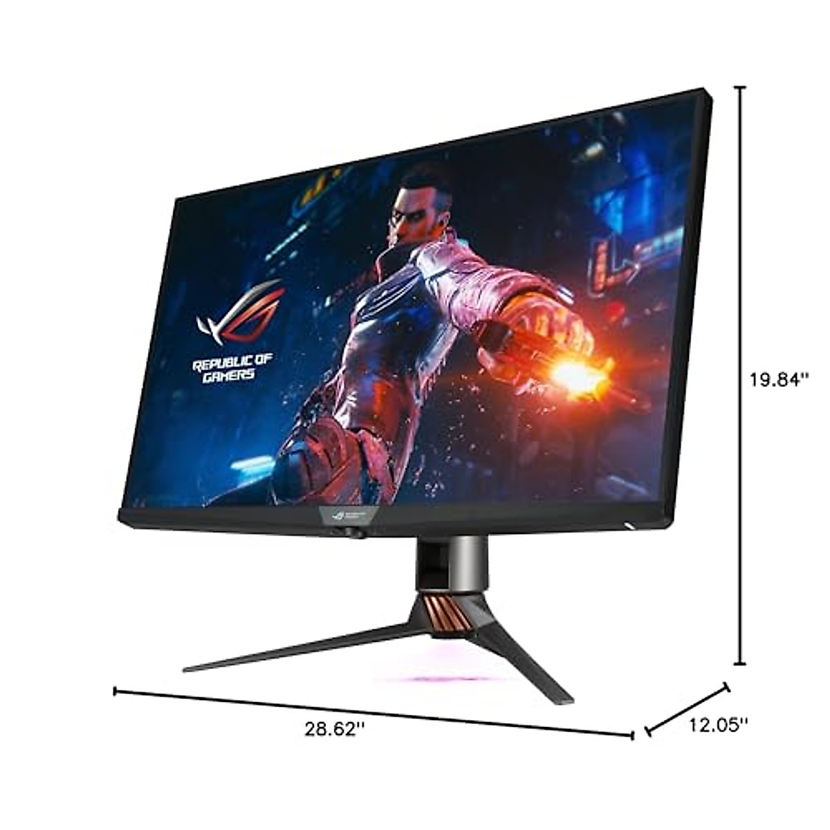 ASUS ROG Swift 32” 4K HDR Gaming Monitor - 144Hz DSC, UHD (3840 x 2160) PC Monitor, Mini-LED IPS with G-SYNC Ultimate, Local Dimming, Ideal for Desktop and Computer Monitor Black - - PG32UQX