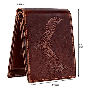 URBAN FOREST Zeus Leather Wallet & Accessory Set for Men, Caramel Brown, Casual