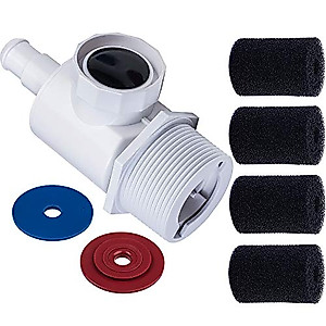 Ultra Durable Pool Cleaner 9-100-9001 UWF Connector & 4 Packs 9-100-3105 Sweep Hose Scrubber Replacement Part by BlueStars - Exact Fit for Polaris 380 280 180 Swimming Pool Cleaner