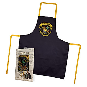 SD Toys Unisex Delantal Escudo Hogwarts Harry Potter Hogwarts Coat of Arms Harry Potter Black Apron, Único