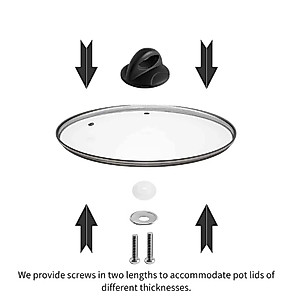 Universal Pot Lid Handle, Easy Grip Replacement Knob - Compatible with Glass, Steel, and Crockpot Lids - Heat Resistant, Accessories for Kitchen Cookware, Casseroles, and Saucepans