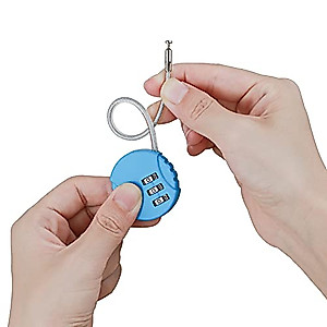 CROMLL 2 Pack Combination Lock 3 Digit Outdoor Waterproof Padlock for School Gym Locker, Sports Locker, Luggage，Fence, Toolbox, Gate, Case, Hasp Storage (Black&Blue)