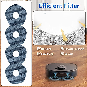 19 Pack Accessories Compatible with eufy X10 Pro Robot Vacuum.1 Main Brush,4 Side Brushes,4 Filters,4 mop Pads,6 dust Bags