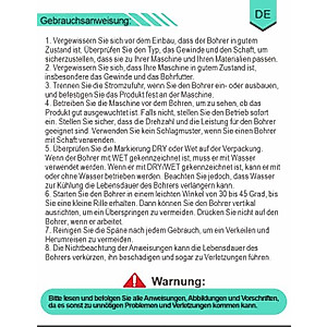 LEKOMESH Porcelain Tile Diamond Drill Bits, 4pcs 6mm Quick Change Shank Diamond Core Drill Bits with 1pc 6mm Carbide Masonry Drill Bit for Tile Ceramic Marble Granite Stone