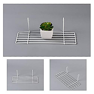 BESPORTBLE Hanging Straight Shelf for Grid Wall Panel, 10 x 4 x 3In White