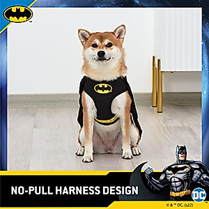 DC Comics for Pets Batman Dog Harness, Medium | Soft and Comfortable No Pull Harness for Dogs, Dog Batman Costume | Cute Dog Harness, Dog Halloween Costume, Batman Harness, Puppy Harness, Pet Harness