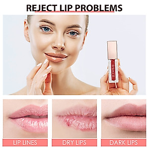 ZCMN Hydrating Lip Gloss Plumping Lip Oil Tinted Lip Balm Lip Care Transparent Toot Lip Oil, Long Lasting Nourishing Lip Glow Oil Non-sticky Big Brush Head Glitter Shine Primer Lip Tint