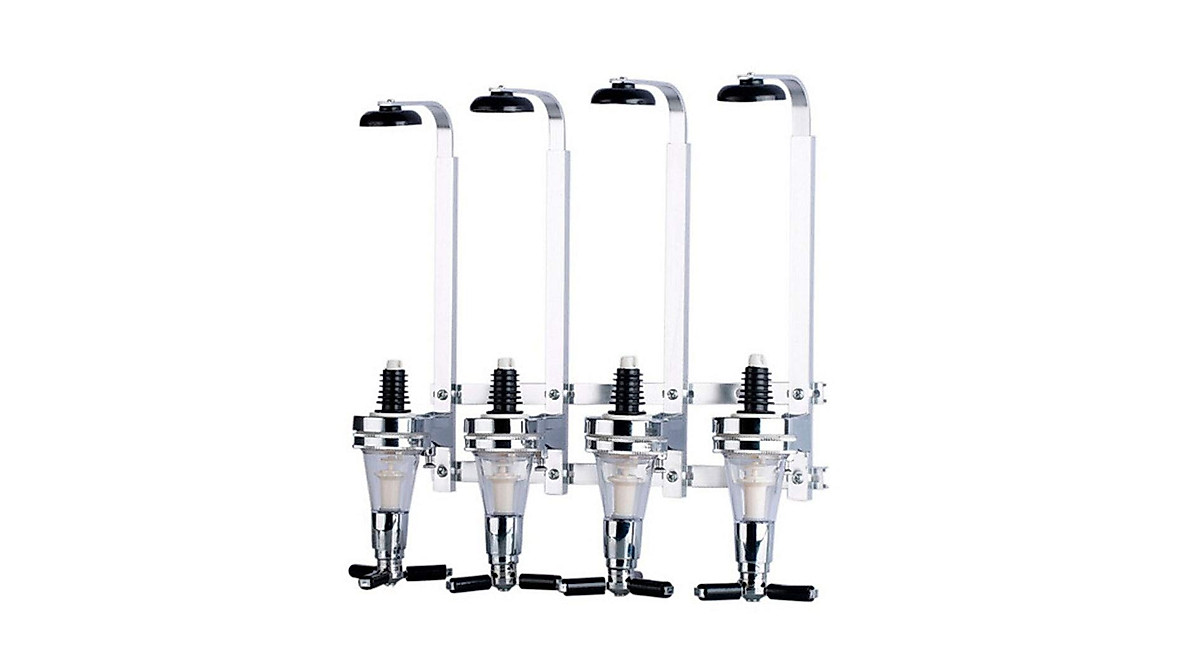 4 Bottle Liquor Dispenser, Wall Mounted Spirit Drinks Stand Optic ...