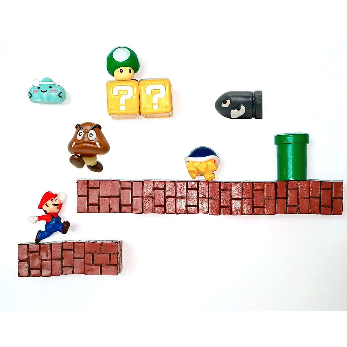 20 Pieces of 3D Mario Fridge Magnets Sets for Home Room Decor Decorative Refrigerator Fun School Office Whiteboard Christmas Magnet (20pcs)