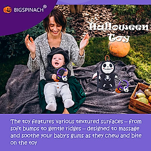 Pumpkin Teether Toy Baby Halloween Teething Ring Nightmare Before Christmas Grim Reaper Plush Stuffed Teething Toy Gothic