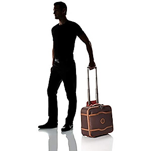 DELSEY Paris Chatelet Soft Air Luggage Under-Seater with 2 Wheels, Chocolate, Carry-on 16 Inch