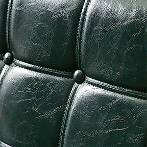 NIUYAO Sofa Couch with Comfy Armrest Upholstered Tufted Back Small Loveseat Sofa Modern Classic Faux Leather Couch for Living Room Bedroom Apartment Office -Camel 45" L x 26" W x 28" H