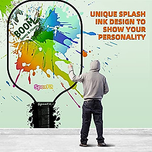 SpoxFit Pickleball Paddles Set of 2, USAPA Approved, Lightweight Pickleball Rackets, Fiberglass Pickleball Racquet with Cushion Comfort Grip, 4 Pickleballs, Carry Bag, Grip Tapes, Gifts for Men Women