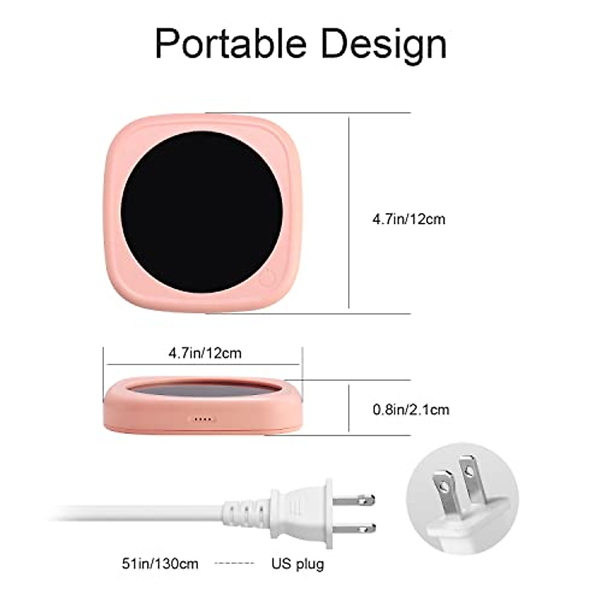 Bsigo Smart Coffee Mug Warmer & Cute Cat Glass Mug Set, Beverage Warmer for Desk Office, Cup Warmer Plate for Milk Tea Water with Two Temperature Setting(Up to 140℉/ 60℃), 8 Hour Auto Shut Off, Clear