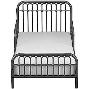 Little Seeds Monarch Ivy Metal Toddler Bed, Graphite Gray