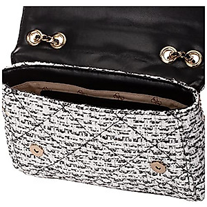 GUESS Cessily Convertible Crossbody Flap Black/White One Size