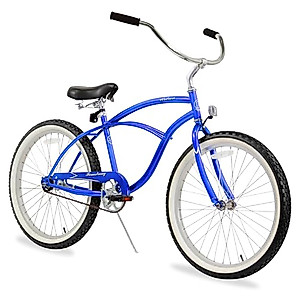 Firmstrong Urban Man Beach Cruiser Bike, Mens Bicycle 24-Inch, 1-Speed, Royal Blue