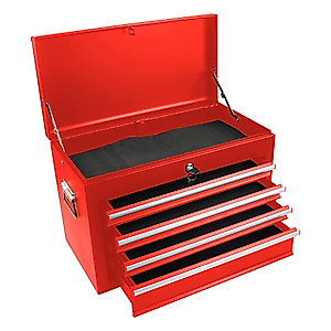 ccko 6-Drawer Rolling Tool Chest w/Lock & Key, Detachable Tool Organizer Combo High Capacity Tool Storage Cabinet w/Wheels, Movable Tool Storage Organizer Box for Garage, Warehouse & Repair Shop(Red)