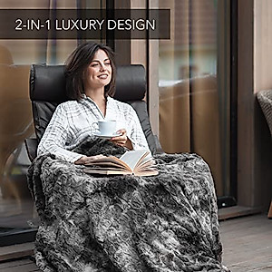 Luxury Plush Blanket - Cozy, Soft, Fuzzy Faux Fur Throw Blanket for Couch - Ideal Comfy Minky Blanket for Adults for Cold Nights by Everlasting Comfort