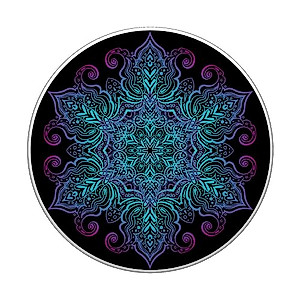 Sacred Geometry Yoga Bohemian Psychedelic Mantra Mandala PopSockets PopGrip: Swappable Grip for Phones & Tablets PopSockets Standard PopGrip