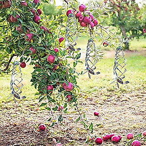 Sfcddtlg, 8 PCS Bird Spiral Hanging Reflectors-15.8 Inch Outdoor Hanging Reflective Device-Garden Decoration to Prevent Birds from Entering The House Garden Swimming Pool