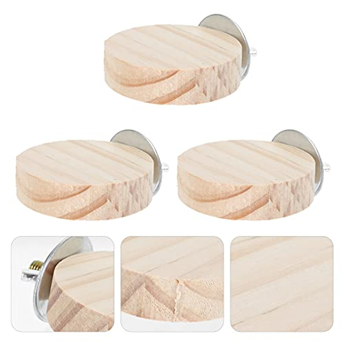 Yardwe Wooden Toys Wooden Toys Bird Toy Climbing Toys 6 Pcs Bird Perch Bird Platform Stand Bird Playground Stand Bird Stand Wood Stand Platform Natural Bird Toy Climbing Toys Chew Toys Chew Toys