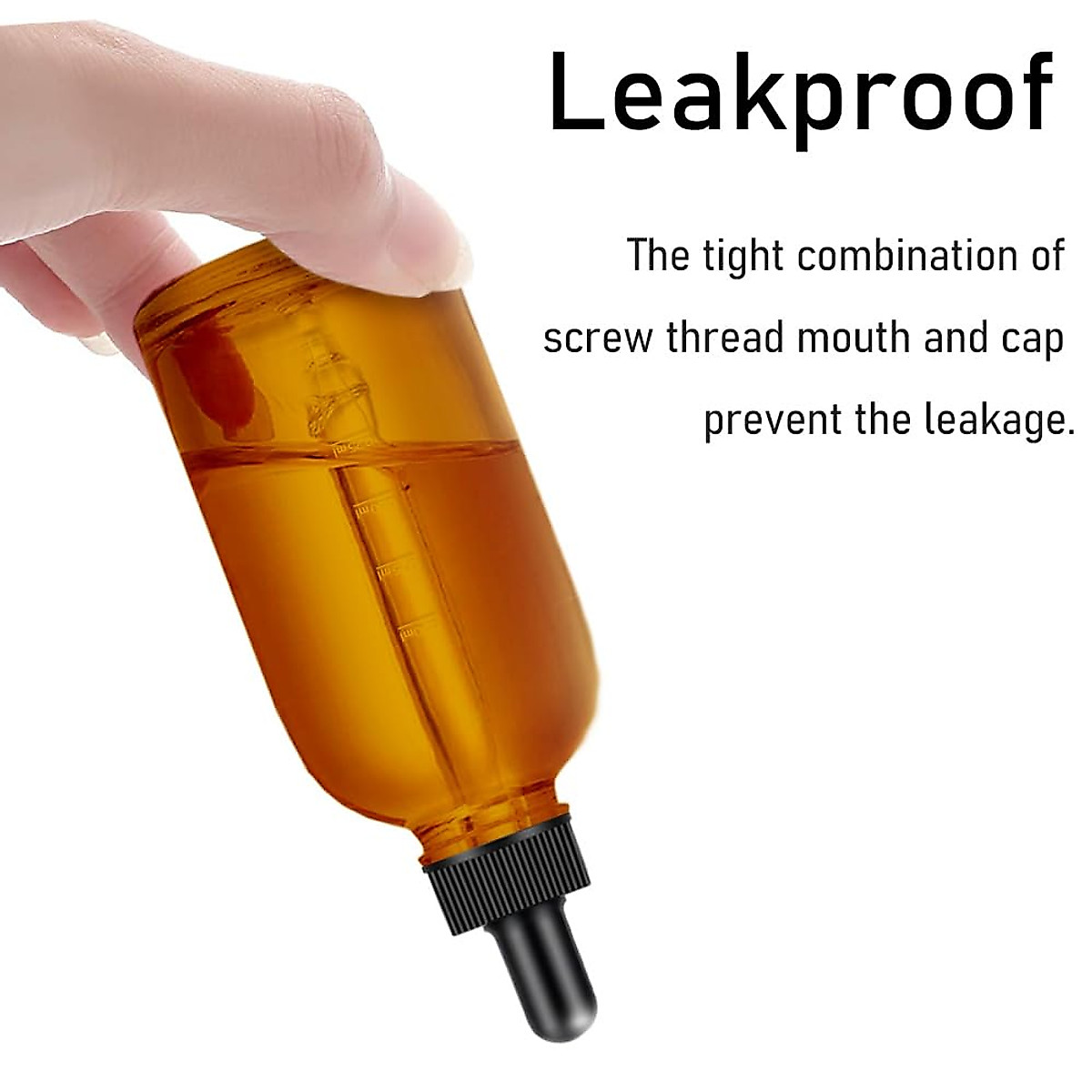 Bumobum 2 Pack 4 oz Amber Dropper Bottles, Tincture Bottles with Dropper, Glass Serum Bottle with Dropper for Essential Oils with Funnel, Labels & Pipette(Unbreakable Plastic Eye Dropper)