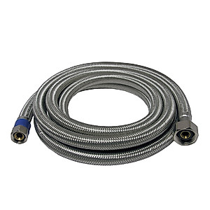 LASCO 10-0197 Braided Stainless Steel Supply Line with 3/8-Inch Compression and 1/2-Inch Female Iron Pipe