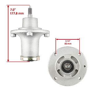 Caltric Spindle Assembly w/Pulley Compatible with Husqvarna 539113300