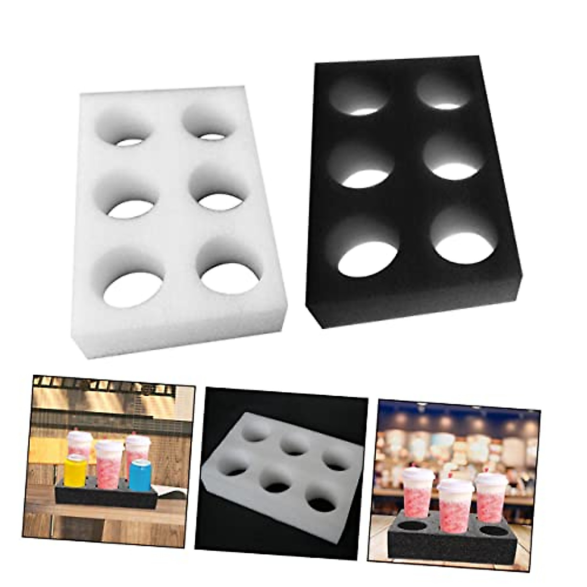 2pcs Milk Tea Cup Holder Cup Drink Carrier Tray Coffee Cup Fixing Holders 4 Cup Holder Drink Carriers Hot Drink Holder Car Cup Holder Outdoor Cup Tray Insulation Pearl re-usable