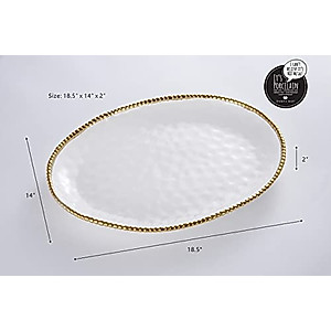 Pampa Bay Golden Salerno Oval Platter