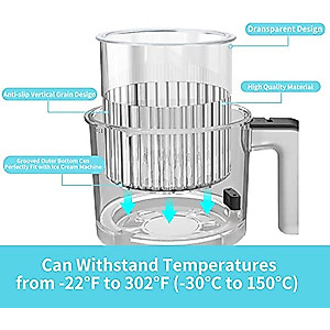 Containers Replacement for Ninja Creami Pints and Lids - 4 Pack, 16oz Cups Compatible with NC301 NC300 NC299AMZ Series Ice Cream Maker - Dishwasher Safe, Leak Proof Lids Pink/Yelloe/Grey/Blue