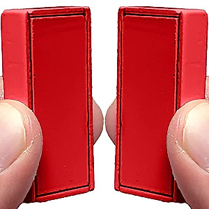 Magnetic Flag/Curtain Weights 8 Pack of Waterproof Magnets + Carrying Case, Great For Stopping American Flag Tangles, Clip On Bottom, Heavy Duty Works Outdoor To Stop Wind (Red)…