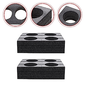 2Pcs Takeout Coffee Cup Bottle 8 Cup Carry Holder Black Takeout Cup Holders Foam Hot or Cold Drinks Cup Trays to Go Drink Holder for Package Delivery Service/162 (Color : Black 8 Hole ( Color : Black