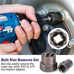 THINKPRO 36Pcs Screw & Bolt Extractor Set, 2-in-1 Multi-Spline Lug nut Remover, Easy out Stripped Screw Removal Tool Kit for Damaged, Frozen, Studs, Rusted, Rounded-Off Bolts, Nuts