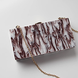 Trendy Wedding Bag Fashion Women Handbag Red Ink Acrylic Luxury Party Prom Evening Bag Woman Box Clutch Purse