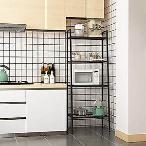 NATRKE Storage Shelf Wire Shelving Unit (Grey)