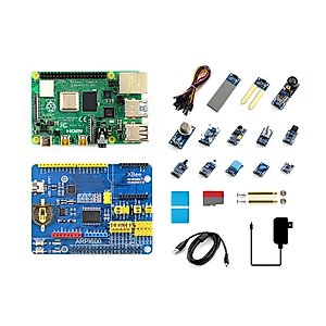 waveshare Sensor Kit Compatible with Raspberry Pi 4 Model B Includes ARPI600 Adapter Board 13x Popular Sensors