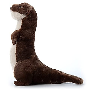 The Petting Zoo River Otter Stuffed Animal Standing, Gifts for Kids, Wild Onez Zoo Animals, River Otter Plush Toy Standing 14 inches