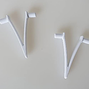 12 Pieces Pool Butterfly Clip V Clip Pool Attachment Clip for Swimming Pool Pole Attachments for Leaf Rake Brush Skimmer Net, White
