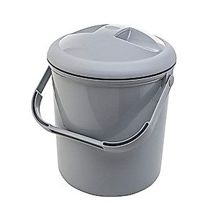 Rotho Babydesign Nappy Pail, 10l, 0+ Months, Bella Bambina, Stone-Grey, 20021 0286