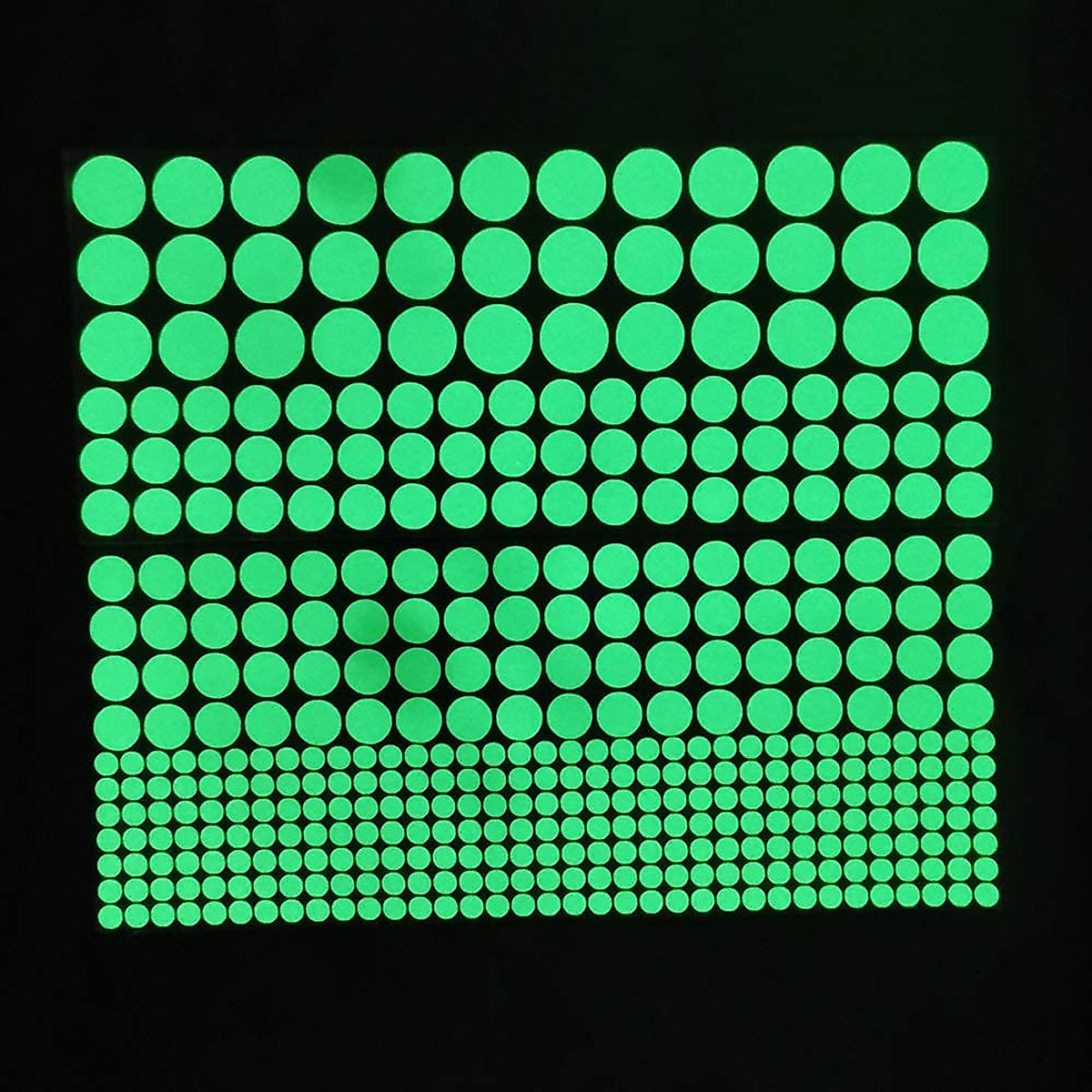 Baybuy Glow in The Dark Stars for Ceiling, 3D Glow Stars Wall Stickers, 1093pcs, Green, Starry Night Style, PVC Material, Reusable, Indoor Use, Perfect for Kids Bedroom and Gift