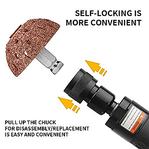 BaiNuo Air Tire Buffer Pneumatic Micro Die Grinder Kit, 2500RPM Low Speed Tire Repair Tools with HEX Shank Buffing Wheels for Rubber Wheel Stone Marble Grinding