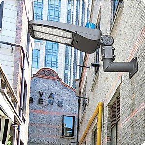 Wall Mount L Shape Bracket for Slip Fit Light LED Parking Lot Lights Shoebox Pole Lighting for Street Area Stadium (2 3/8inch-90 Degree Angle)