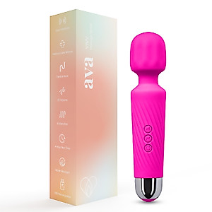 Ava Vibrator Wand Sex Toys [Clit Stimulator Vibrators] Vibrator for Woman | Sex Toy | 4+ Hr Battery | Gifts for Women | 20 Patterns & 8 Speeds of Pleasure | Quiet Adult Sex Toys -Standard - Hot Pink