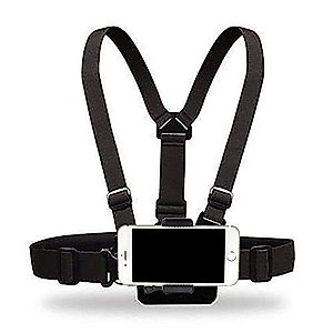 Supkeyer Cellphone Selfie Chest Mount Chest Harness Strap with Cell Phone Clip for iPhone 15 14 13 12 11 Pro Max Xs XR X Samsung Galaxy Note LG Sony